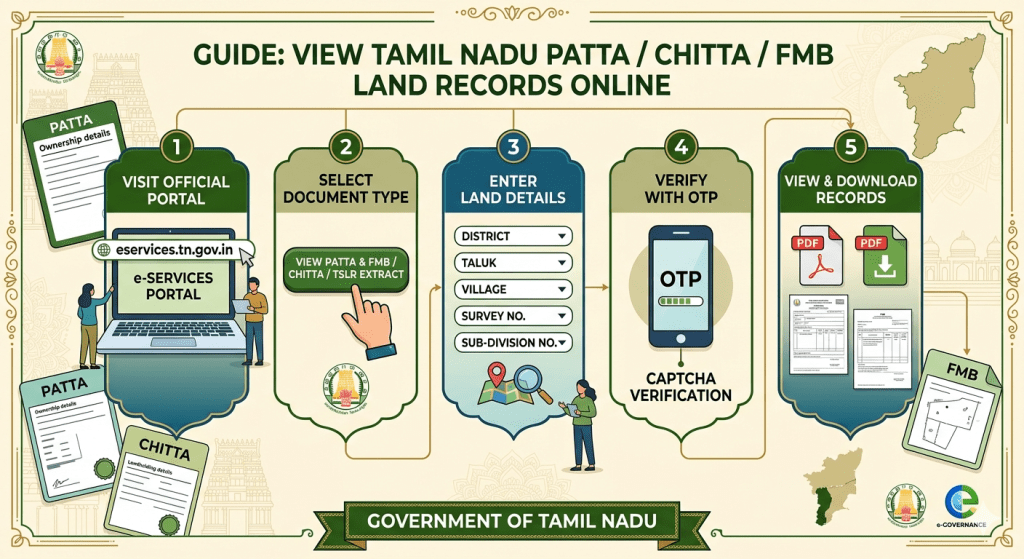 How To View Tamil Nadu Patta/ Chitta/ FMB Land Records Online?